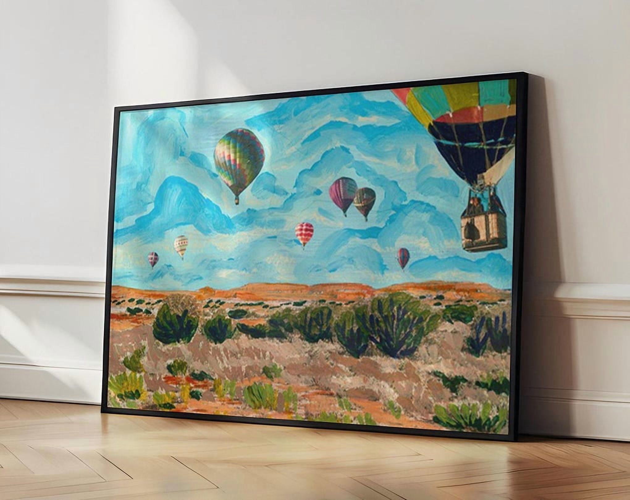 Kna Prints - 1 Pc Poster New Mexico Balloons Print Western Landscape ...