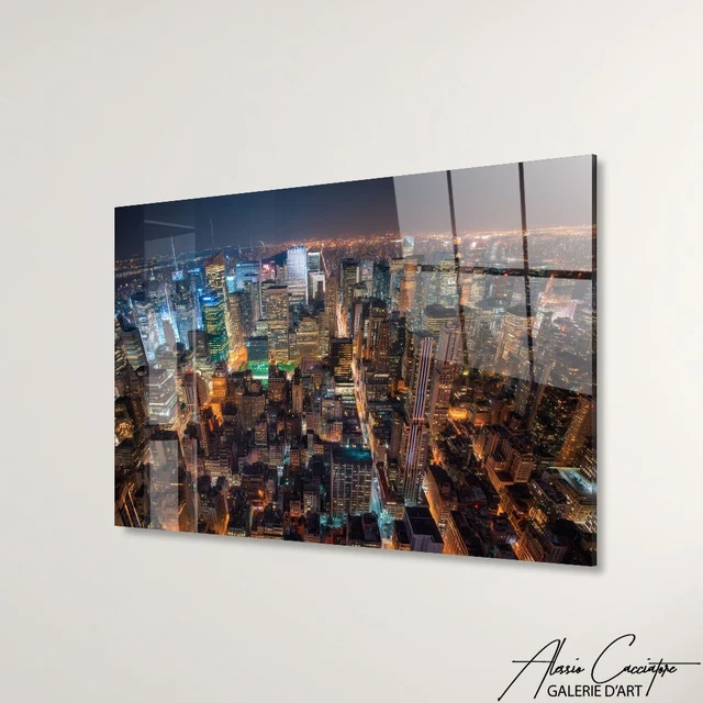 Kna Prints - 1 Pc Poster New York City Acrylic City Glass Art Print Nyc ...