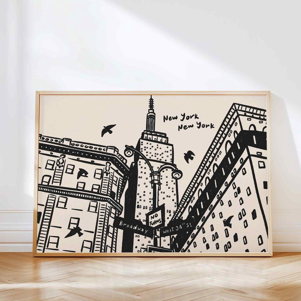 Kna Prints - 1 Pc Poster New York City Print, Retro Manhattan City ...