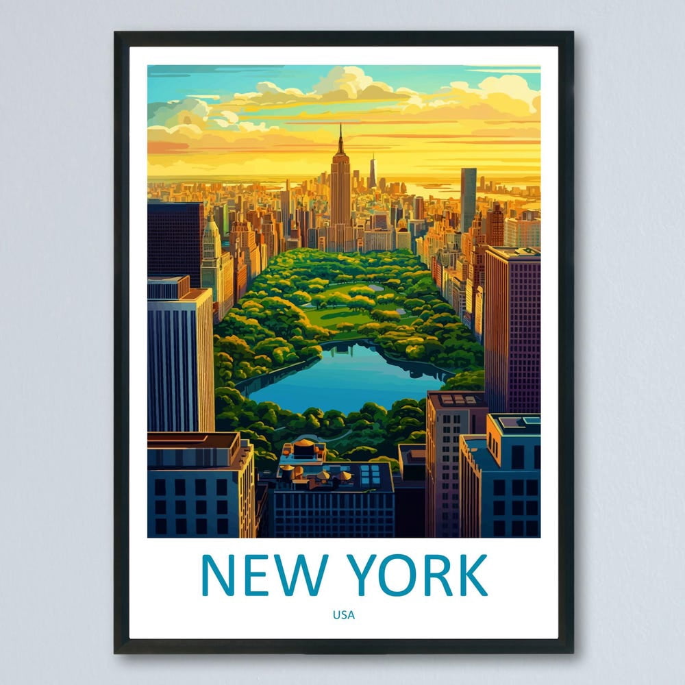 Kna Prints - 1 Pc Poster New York Travel Nyc Wall Art Manhattan City ...