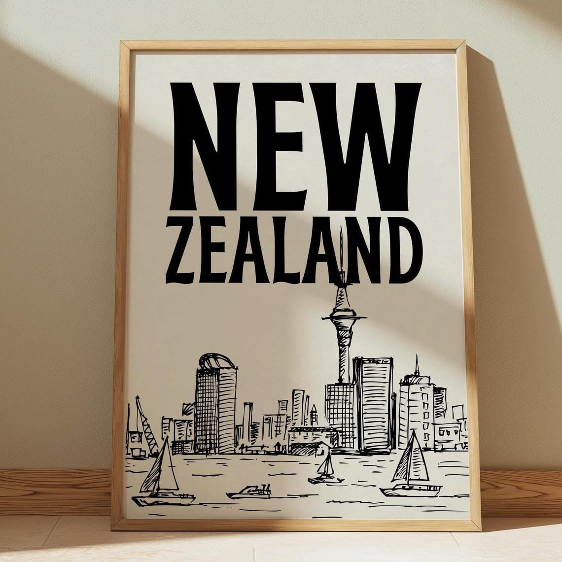 Kna Prints - 1 Pc Poster New Zealand Art Print Vintage New Zealand Wall ...