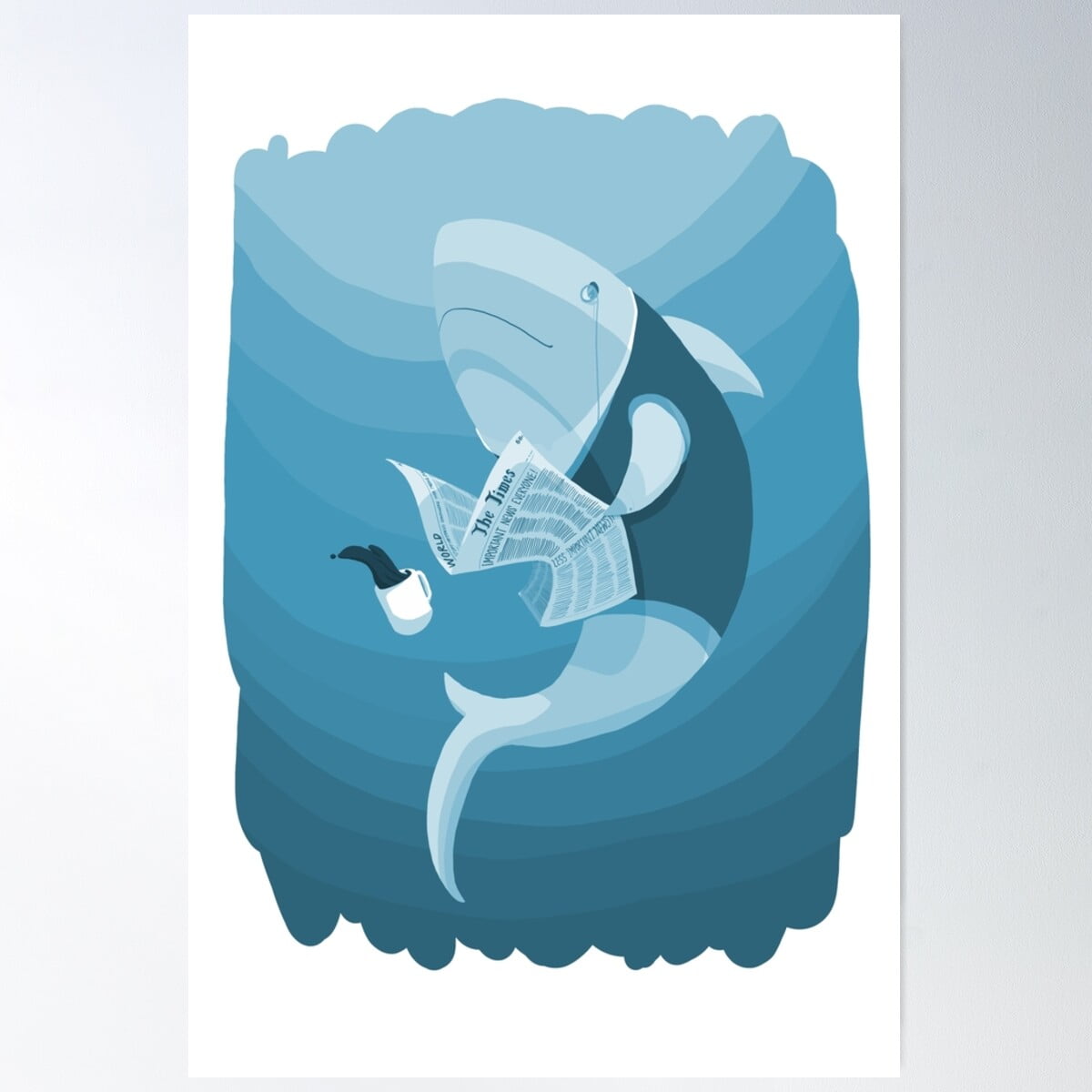 Kna Prints - 1 Pc Poster Newspaper Shark, UNFRAMED-12x18 - Walmart.com