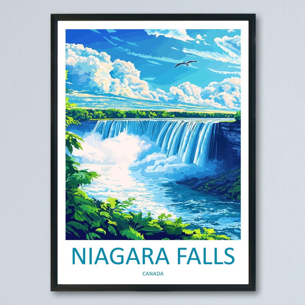Kna Prints - 1 Pc Poster Niagara Falls Travel Poster Usa Canada Wall ...