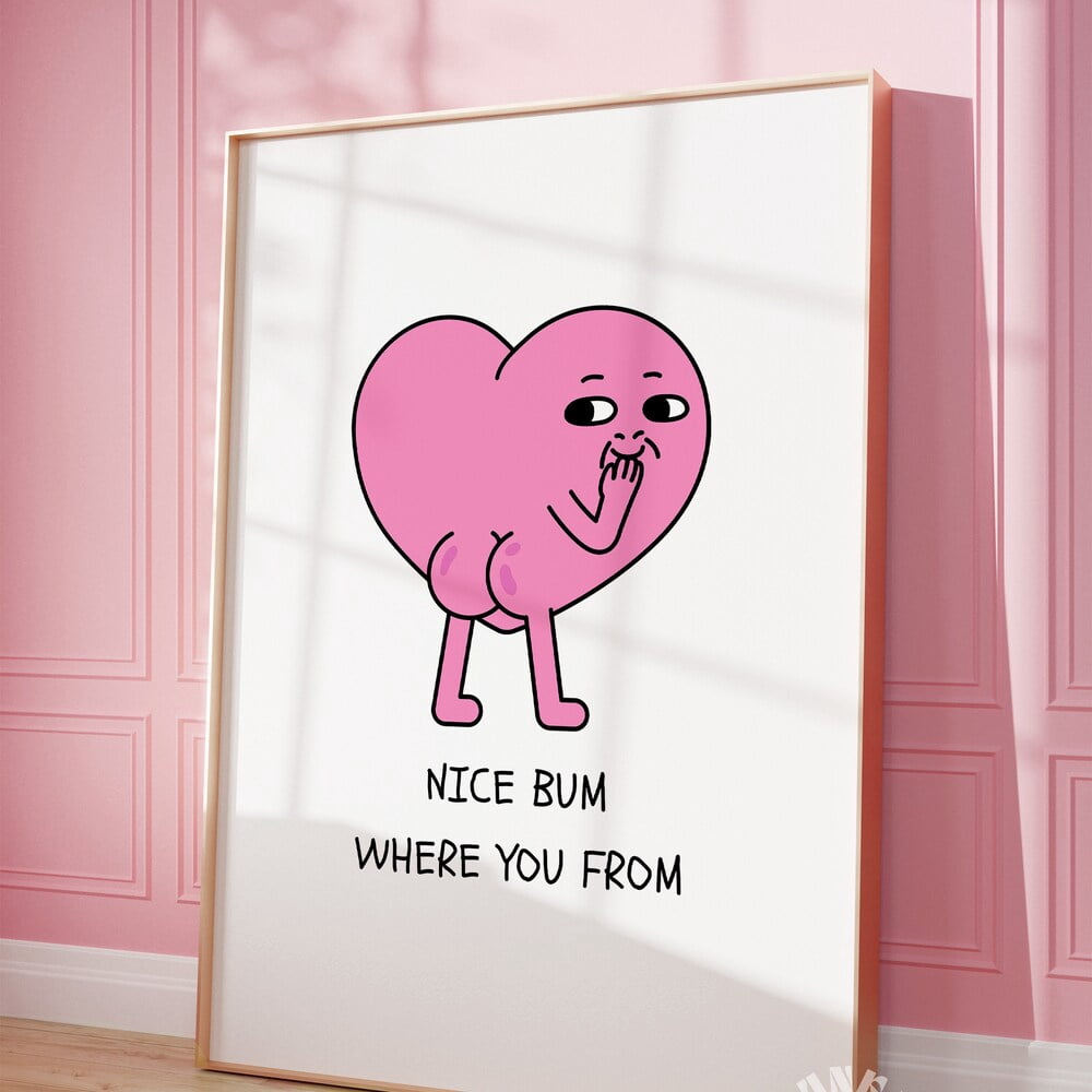 Kna Prints - 1 Pc Poster Nice Bum Poster Print, Cute Bathroom Decor ...