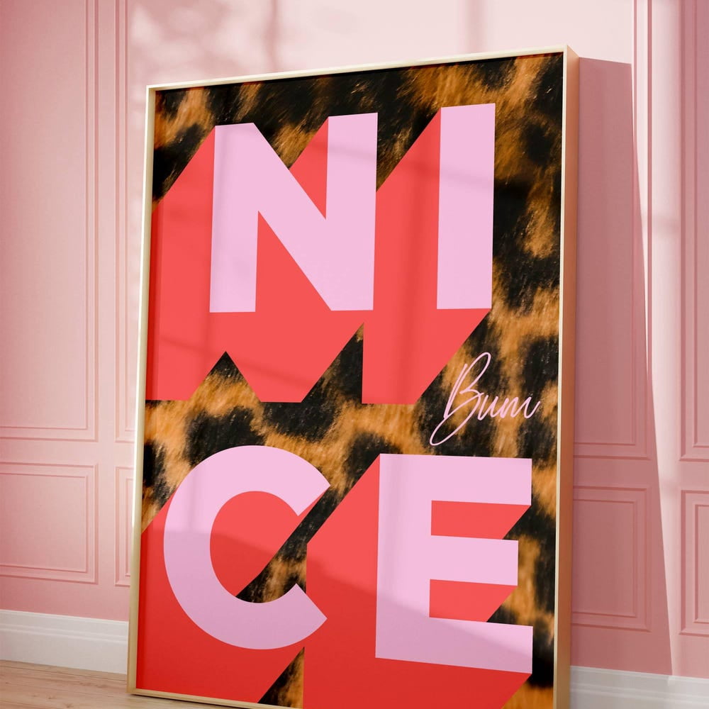 Kna Prints - 1 Pc Poster Nice Bum Print, Leopard Wall Art, Funny ...