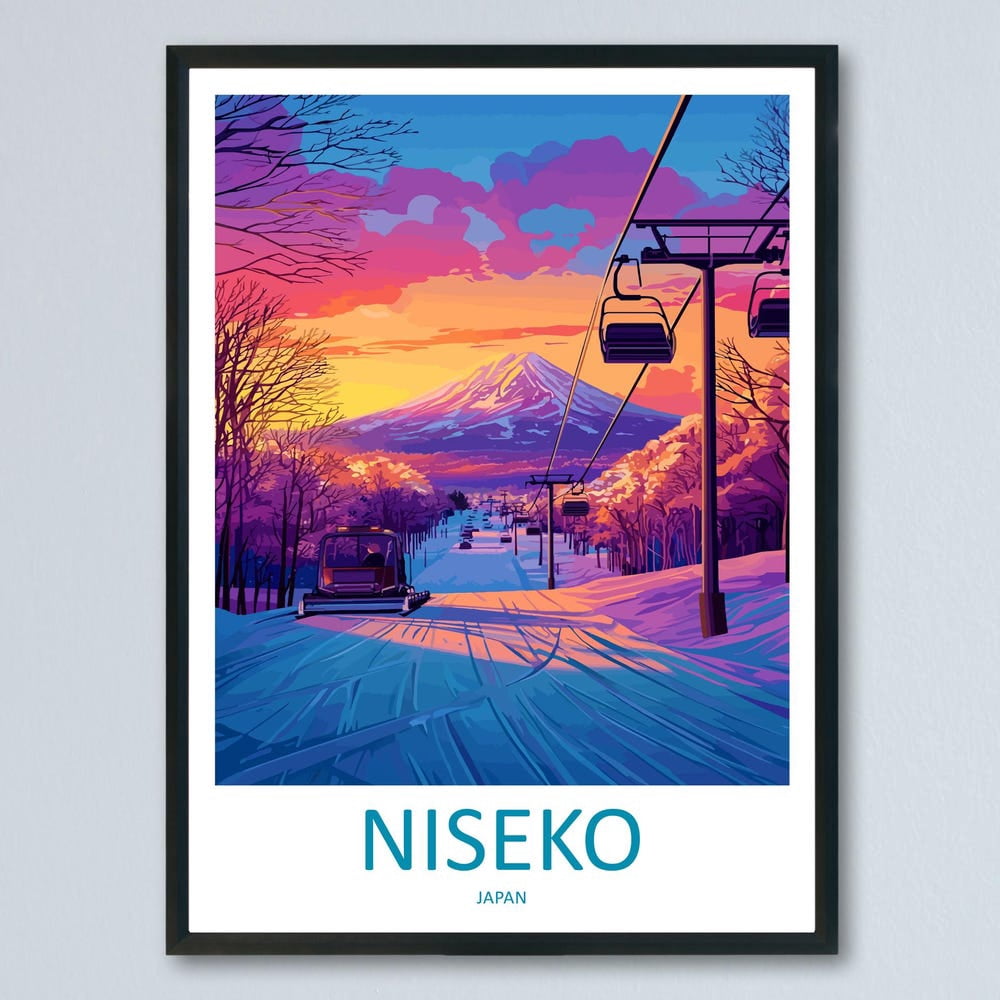 Kna Prints - 1 Pc Poster Niseko Travel Poster Japan Wall Art Mountain ...