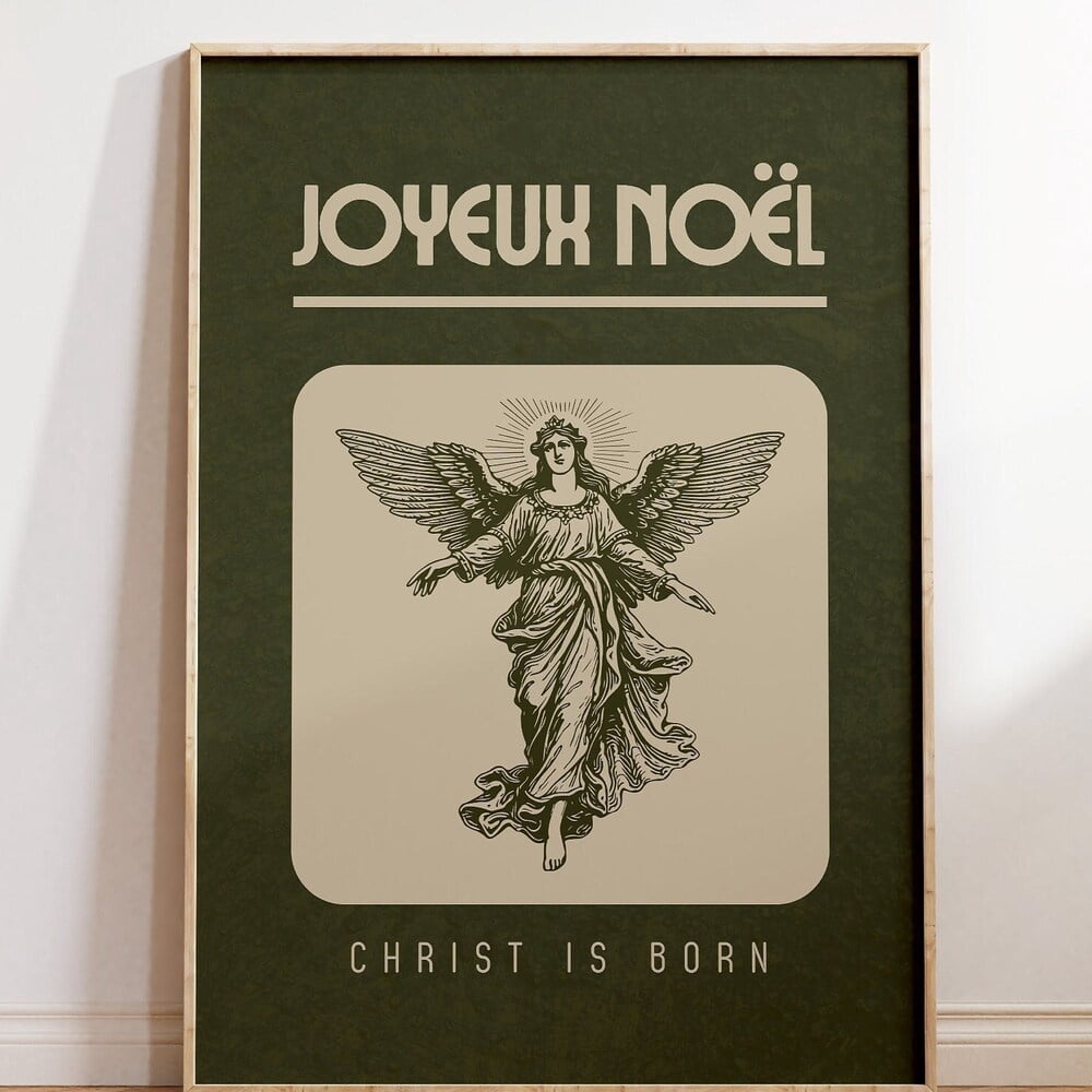 Kna Prints - 1 Pc Poster Noel Print Retro Holiday Decor French ...
