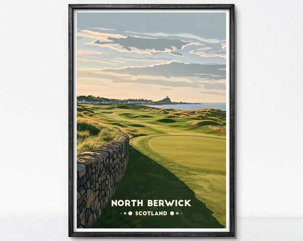 Kna Prints - 1 Pc Poster North Berwick Golf , Scotland Links Golf Art ...