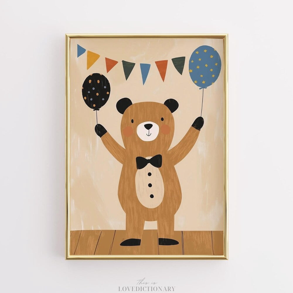 Kna Prints - 1 Pc Poster Nursery Wall Art For Kids, Cute Illustration ...