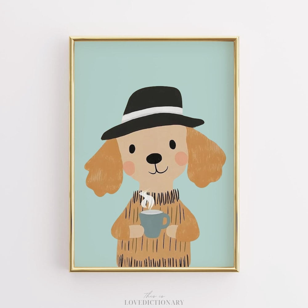 Kna Prints - 1 Pc Poster Nursery Wall Art For Kids, Cute Illustration ...