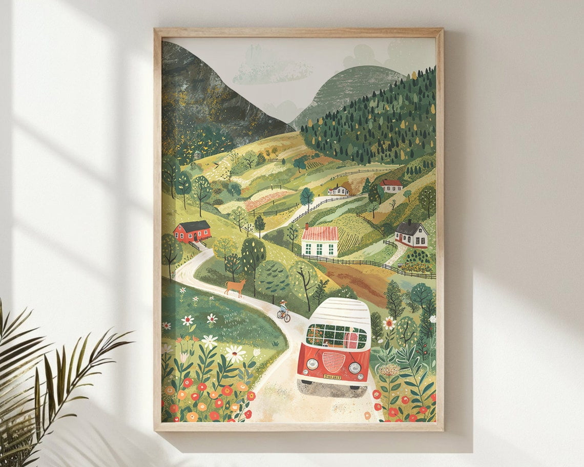 Kna Prints - 1 Pc Poster Nursery Wall Art , Playful Shapes & Nature ...