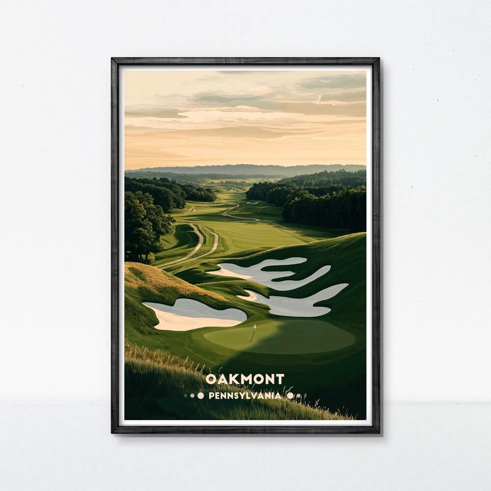 Kna Prints - 1 Pc Poster Oakmont Golf Poster, Pennsylvania Golf Art ...