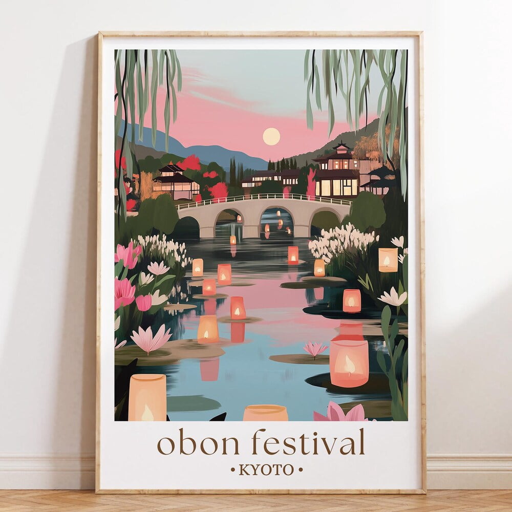 Kna Prints - 1 Pc Poster Obon Festival Japan Print, Cultural Lantern ...