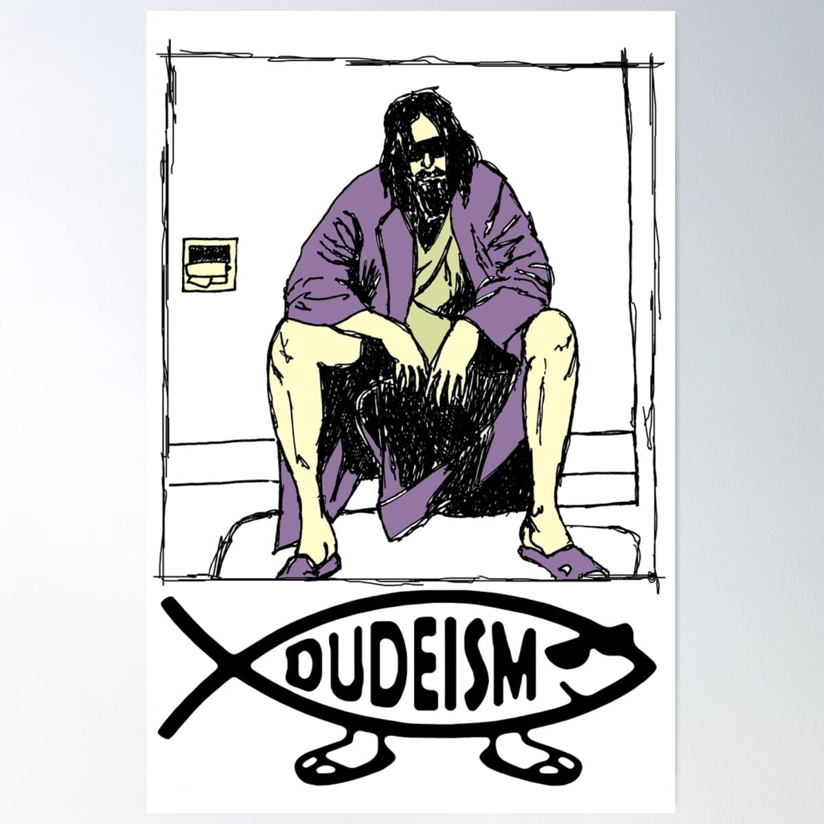 Kna Prints - 1 Pc Poster Obviously A Dudeist Priest (Dudefish Logo ...
