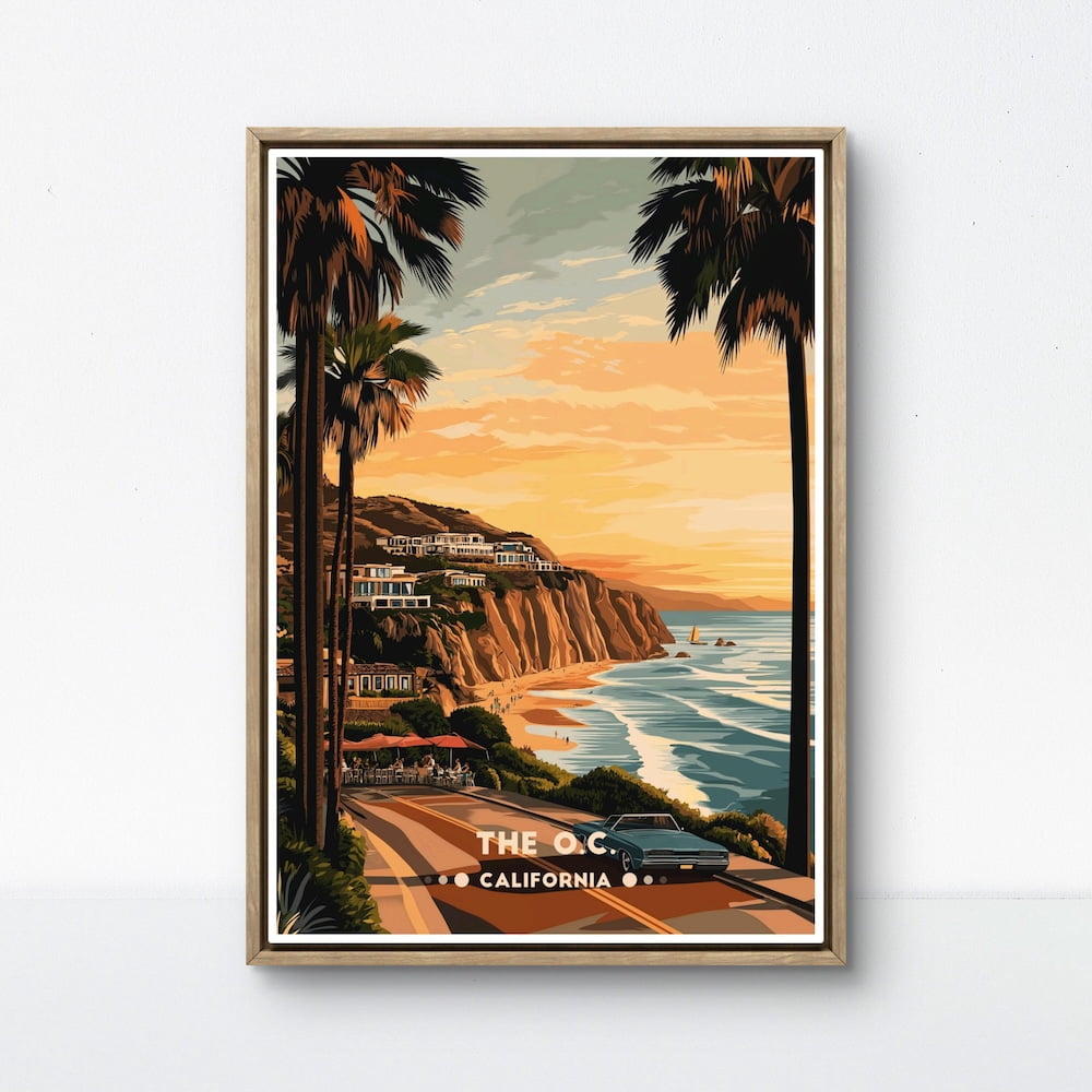 Kna Prints - 1 Pc Poster The Oc Poster, California Coast Art, Orange ...