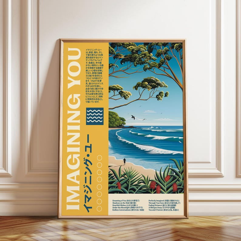 Kna Prints - 1 Pc Poster Ocean Waves Coastal Landscape Imagining You Art Printjapanese Album ...