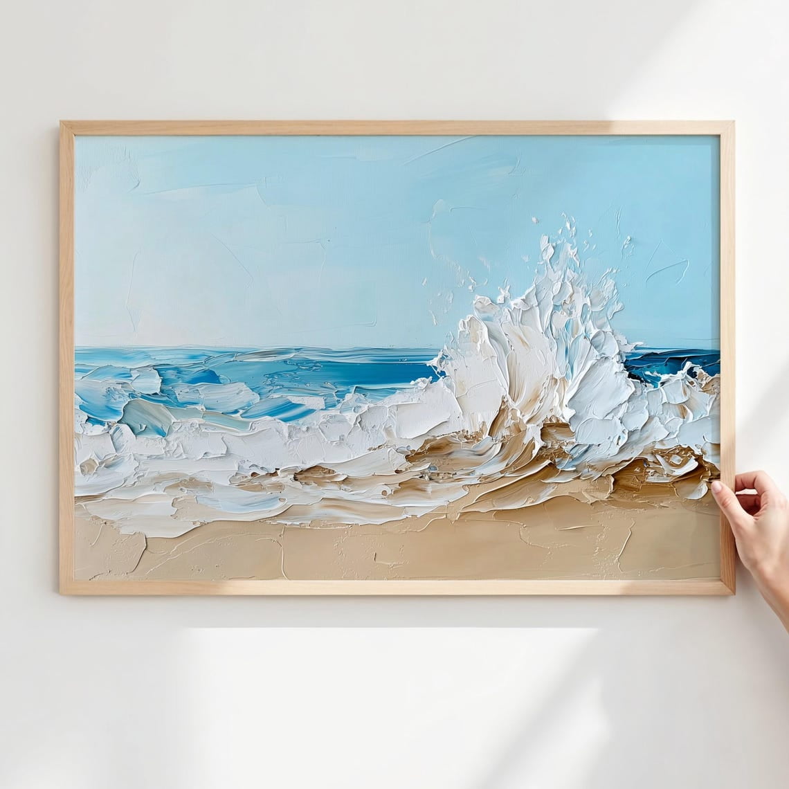 Kna Prints - 1 Pc Poster Ocean Waves Wall Art , Coastal Seascape Horizontal, Abstract Beach ...