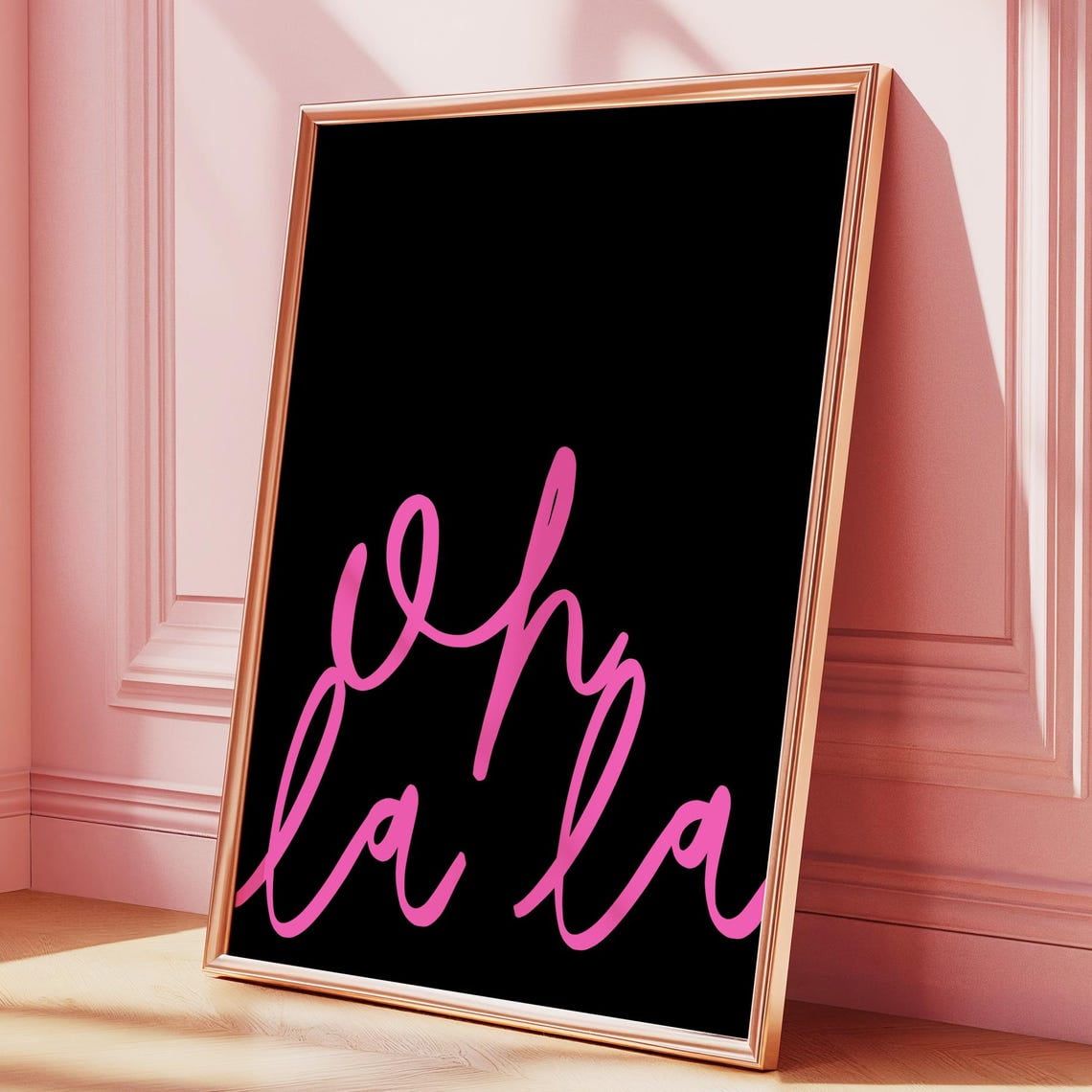 Kna Prints - 1 Pc Poster Oh La La Cursive Typography Print, French ...