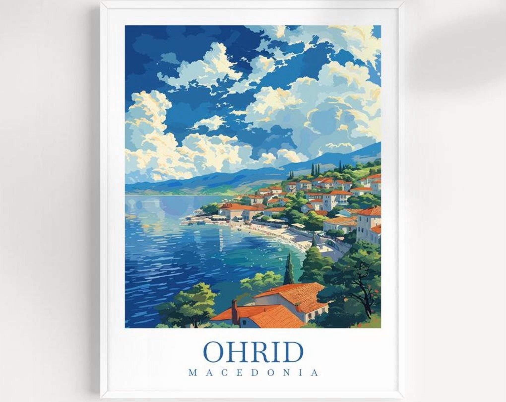 Kna Prints - 1 Pc Poster Ohrid Travel Print Macedonia Island Home Decor ...