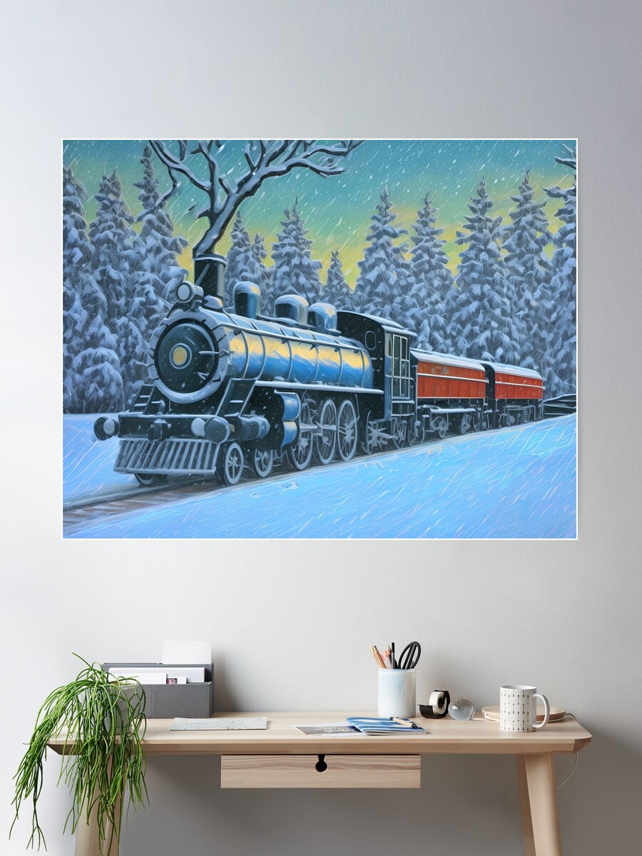 Kna Prints - 1 Pc Poster Old Steam Engine Train, Matisse Style ...