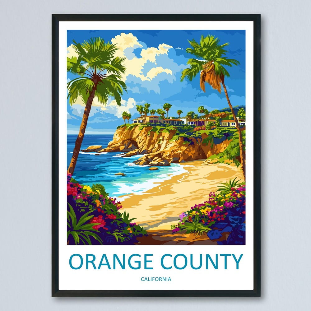 Kna Prints - 1 Pc Poster Orange County Travel Poster California Wall ...