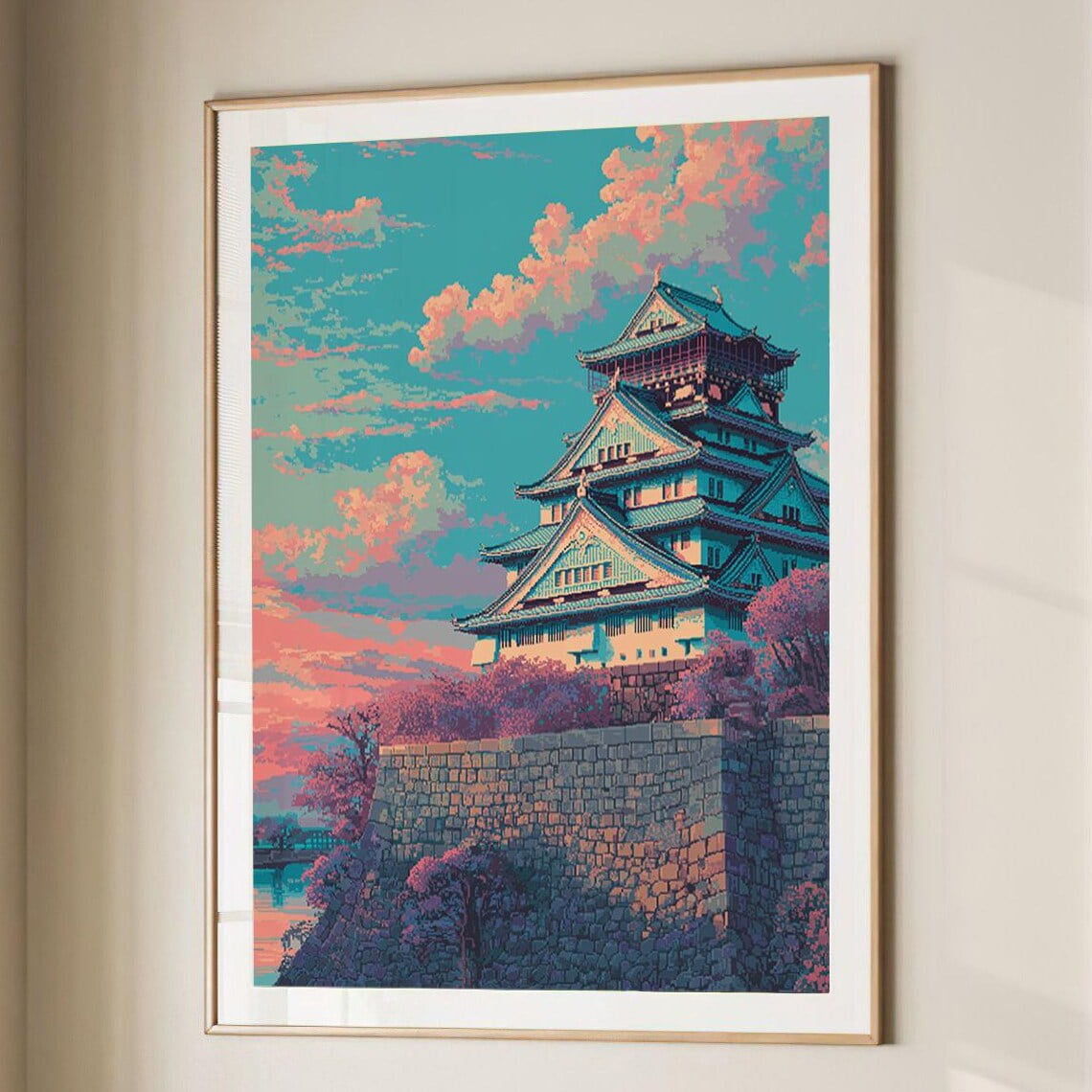 Kna Prints - 1 Pc Poster Osaka Castle Japan Historical Landscape ...