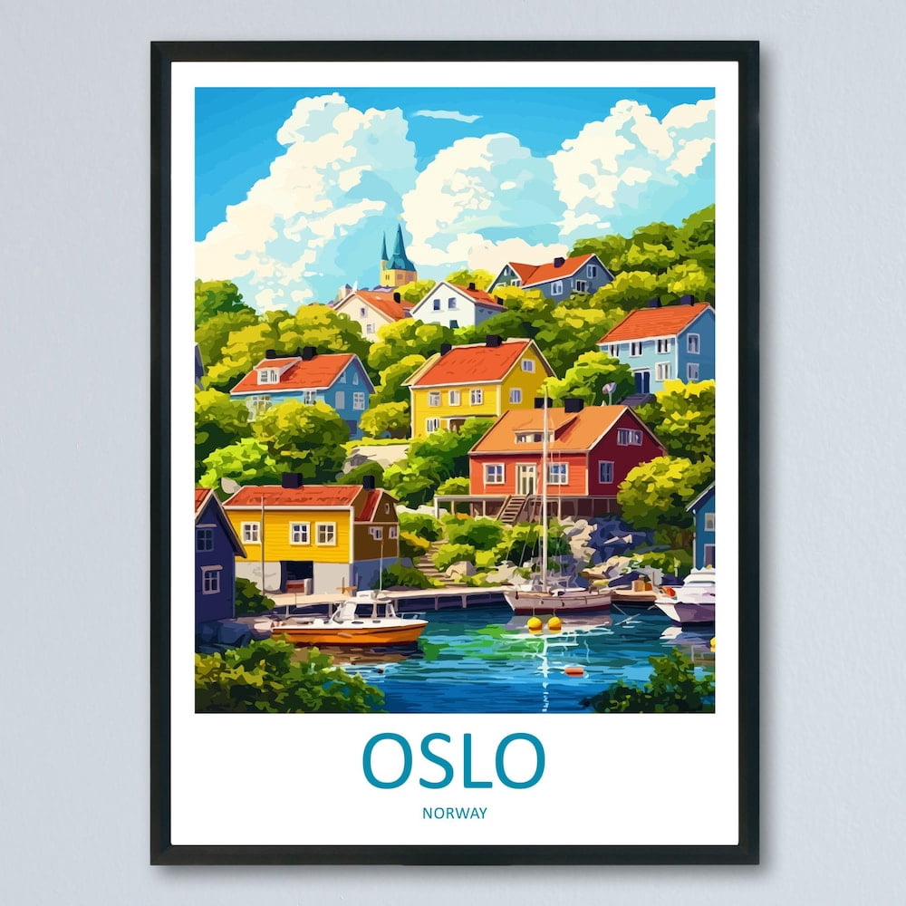 Kna Prints - 1 Pc Poster Oslo Travel Norway Wall Art Oslo City Poster ...