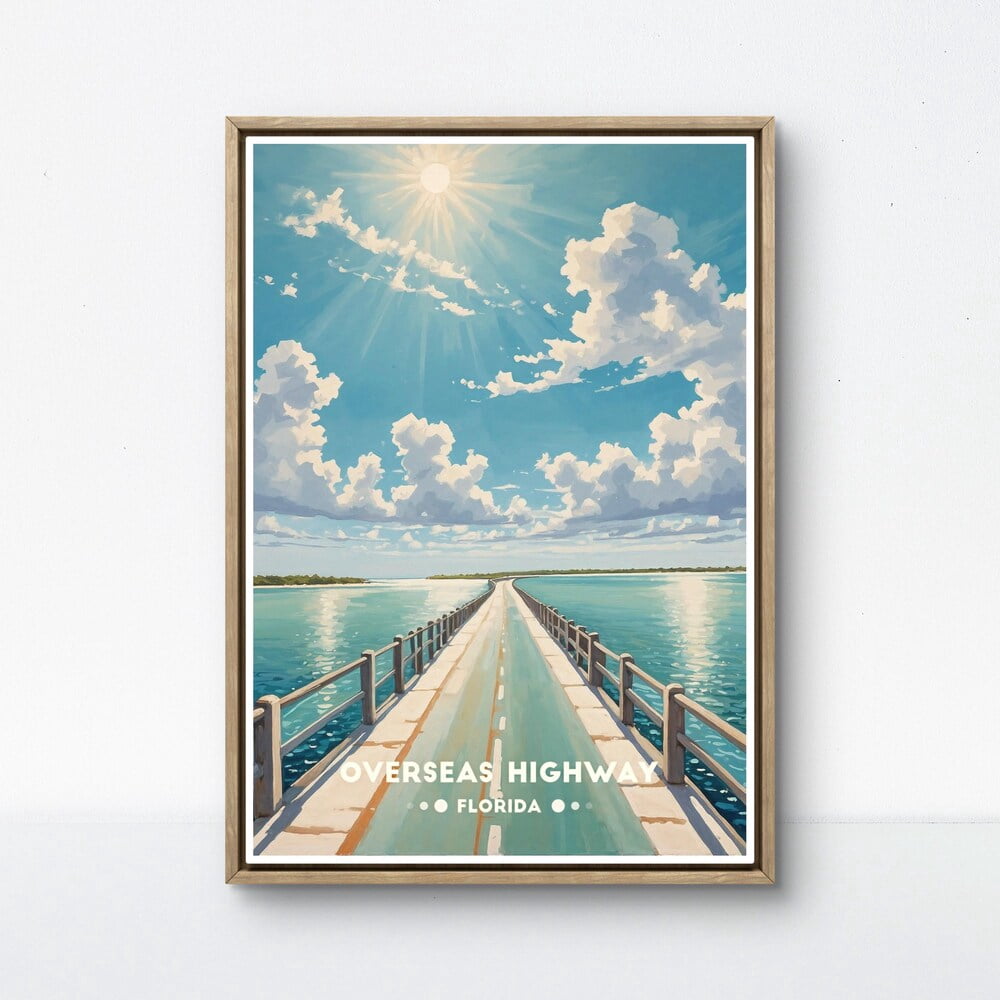Kna Prints - 1 Pc Poster Overseas Highway Vintage Poster, Florida Wall ...