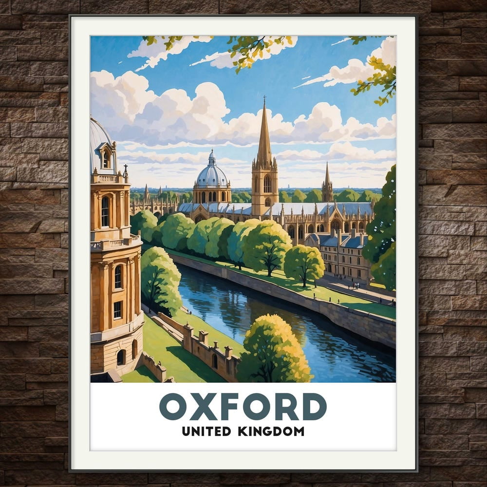 Kna Prints - 1 Pc Poster Oxford Poster Historic Oxford Skyline ...
