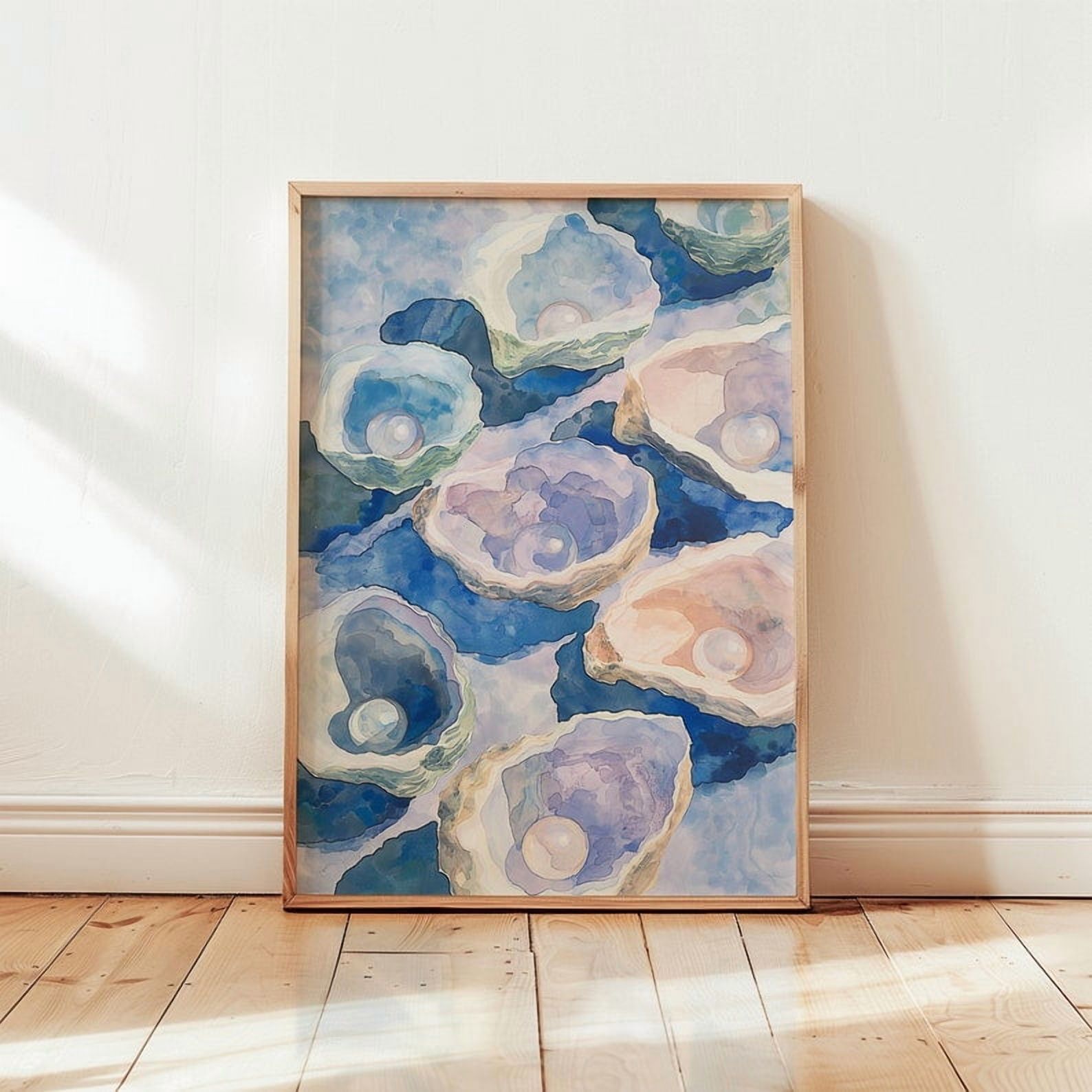 Kna Prints - 1 Pc Poster Oyster Shells Coastal Prints Downloadable Art ...
