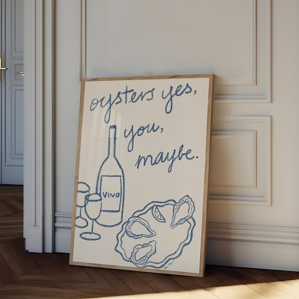 Kna Prints - 1 Pc Poster Oysters Yes You Maybe Wall Art, Oysters And ...