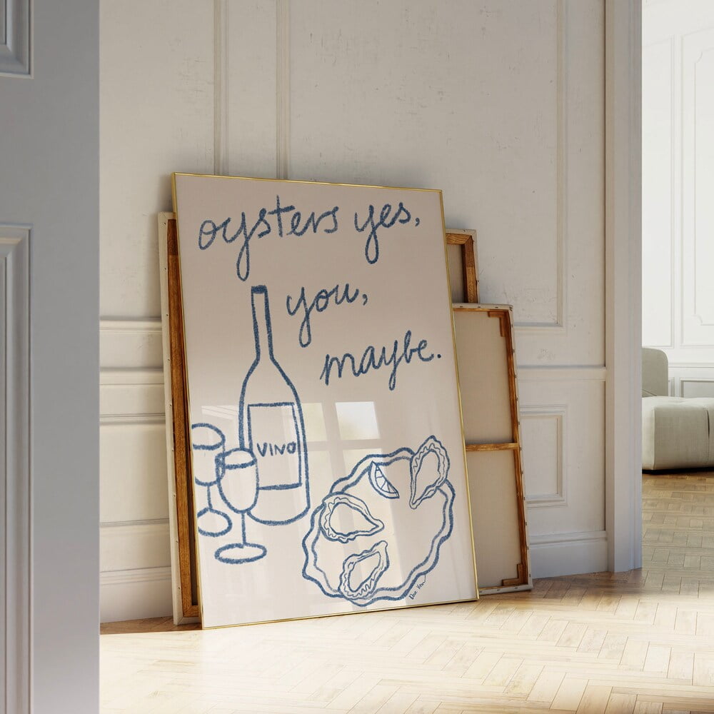 Kna Prints - 1 Pc Poster Oysters Yes You Maybe Wall Art, Oysters And ...