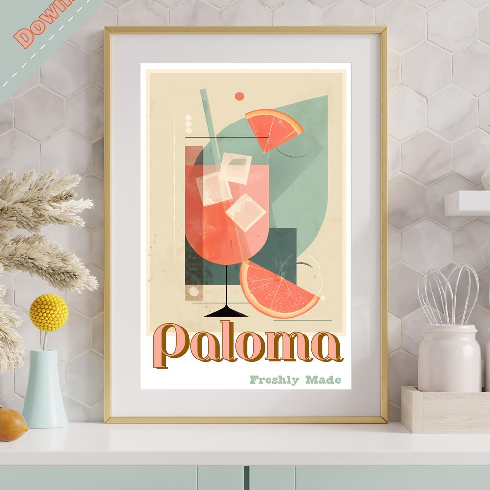 Kna Prints - 1 Pc Poster Paloma Cocktail Poster – Fruity Cocktail As ...