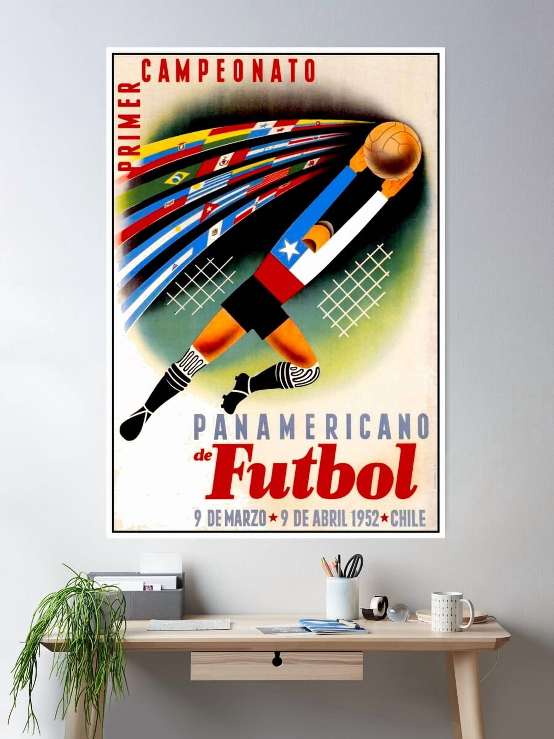 Kna Prints - 1 Pc Poster Panamerican Soccer: Vintage Futbol Advertising ...