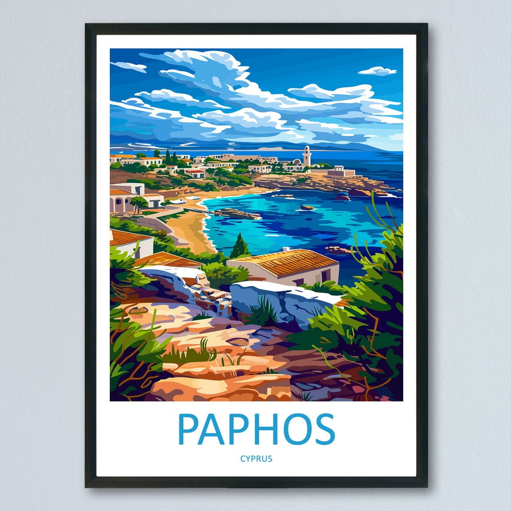 Kna Prints - 1 Pc Poster Paphos Travel Paphos Home Décor Cyprus Paphos ...