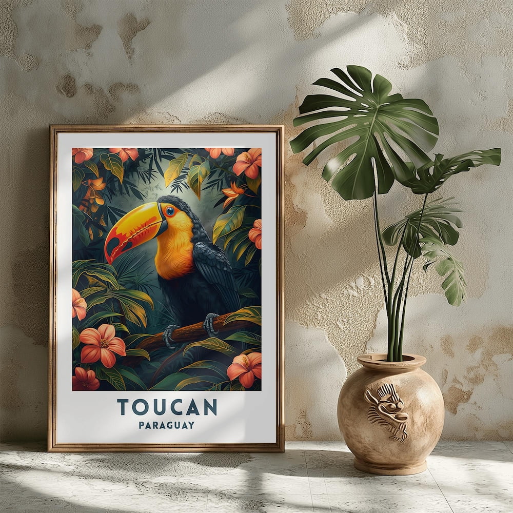 Kna Prints - 1 Pc Poster Paraguay Travel , Toucan Poster, Tropical ...