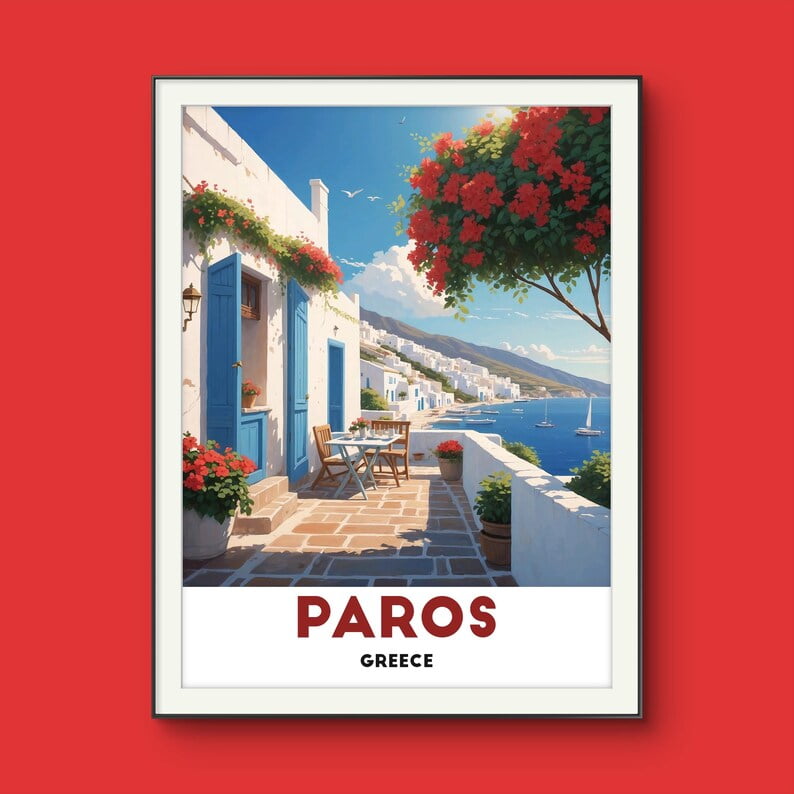 Kna Prints - 1 Pc Poster Paros Enchanting Paros: Vibrant Greek Island ...
