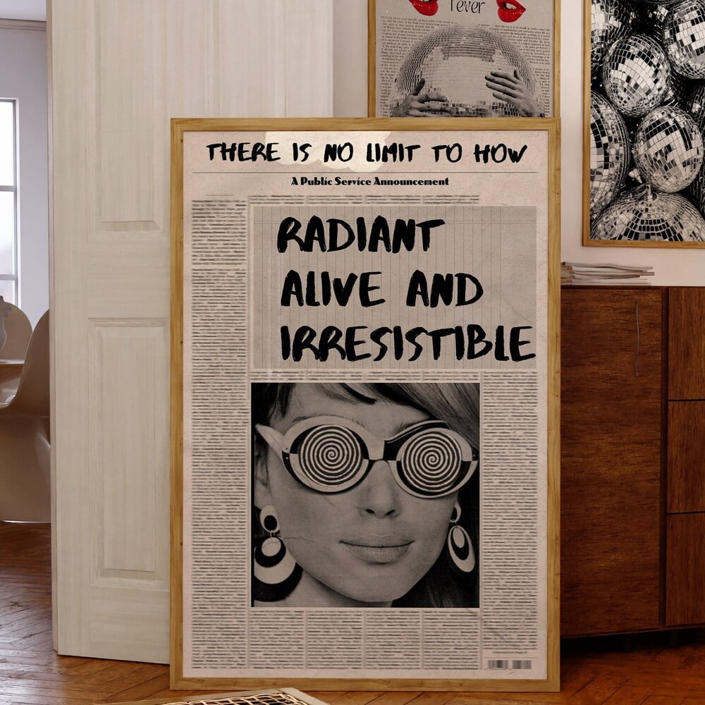 Kna Prints - 1 Pc Poster Party Poster, 70S Art, Black Wall Art, Disco ...