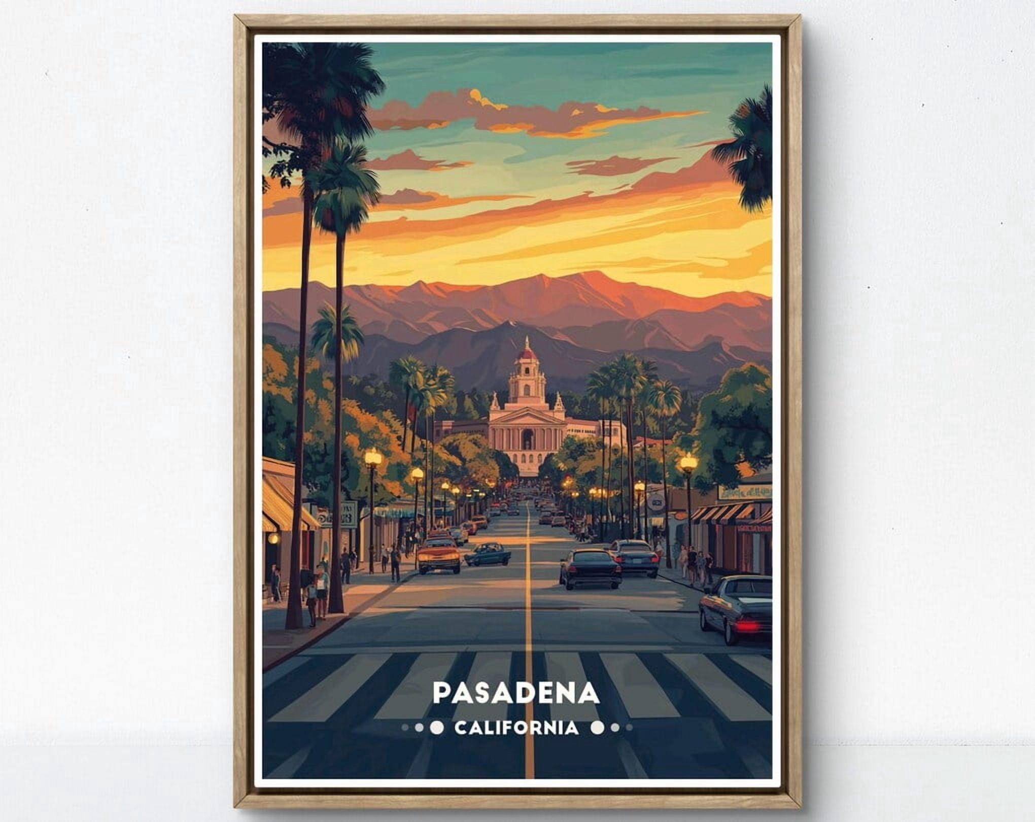 Kna Prints - 1 Pc Poster Pasadena , Sset City Art, California Street ...