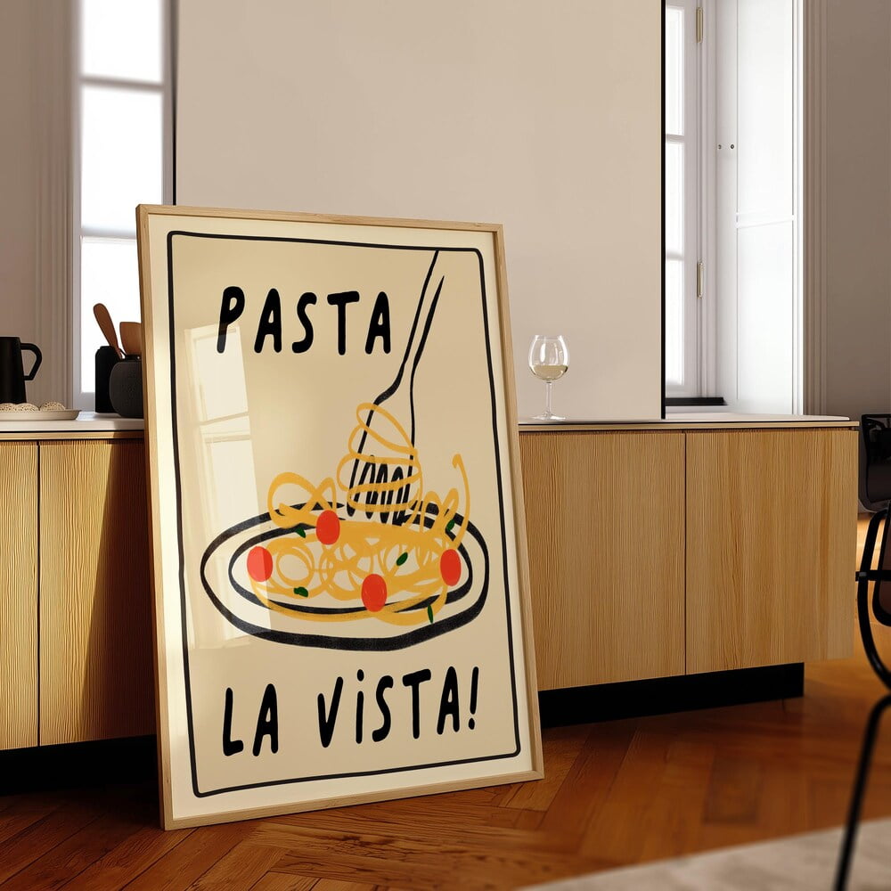 Kna Prints - 1 Pc Poster Pasta Print Trendy Kitchen Wall Art Italian ...