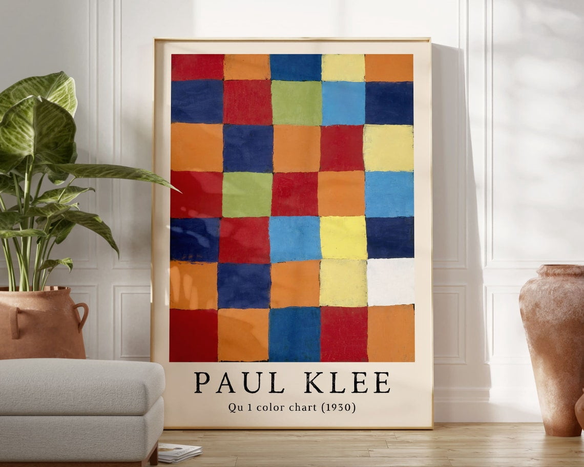 Kna Prints - 1 Pc Poster Paul Klee Print, Qu 1 Color Chart 1930, Paul ...
