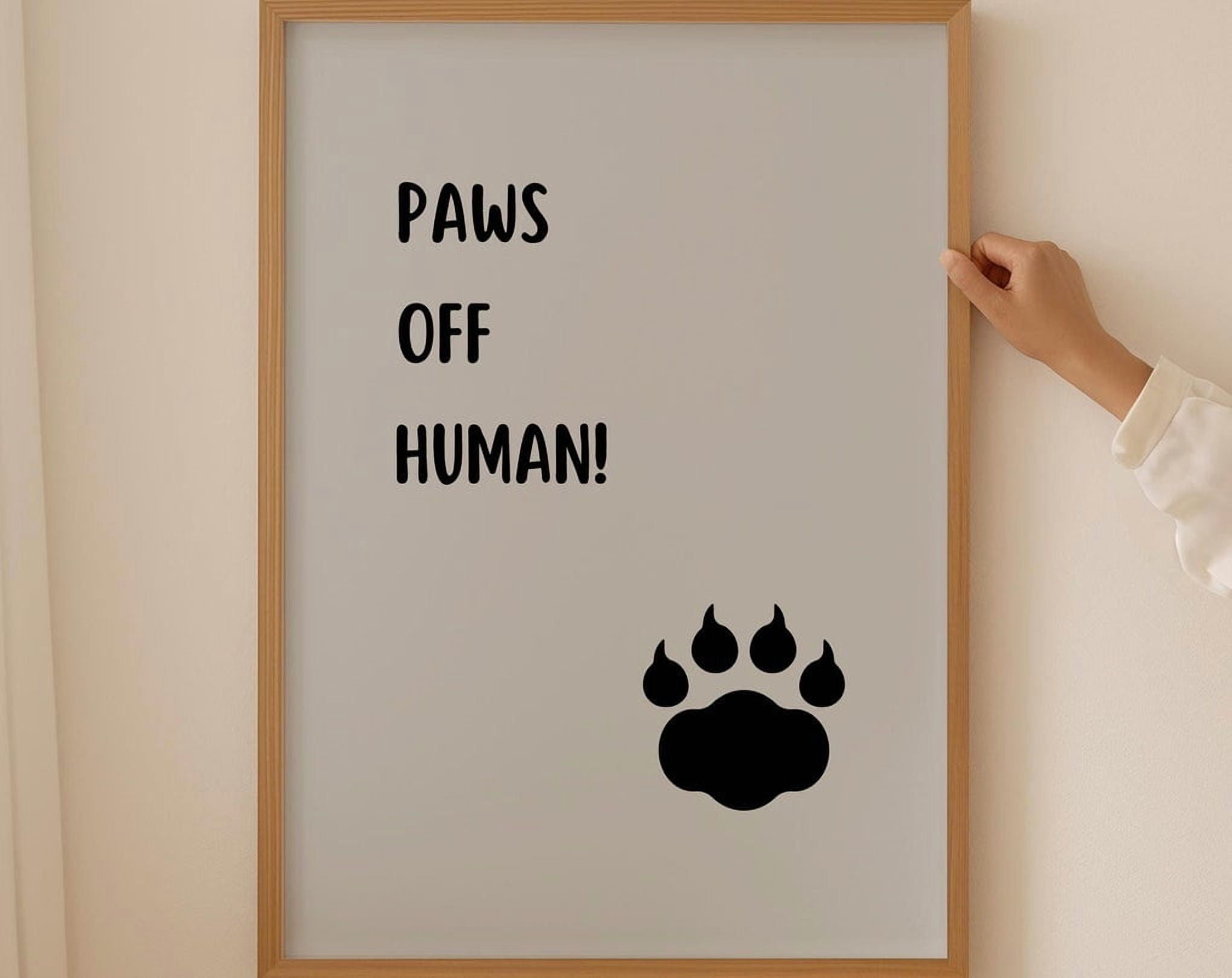 Kna Prints - 1 Pc Poster Paws Of Human Paw Print, Cat Black And White ...