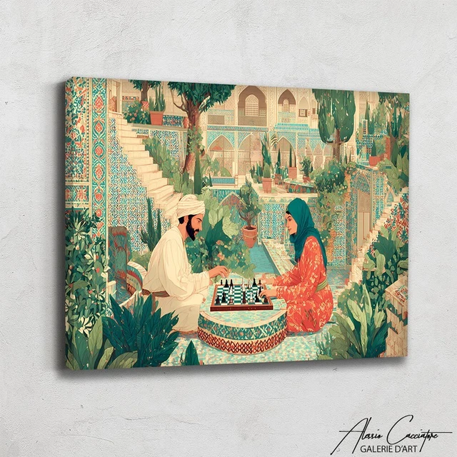Kna Prints - 1 Pc Poster Persian Wall Art Print Chess Home Decor ...