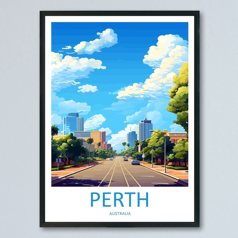Kna Prints - 1 Pc Poster Perth Travel Wall Art Perth Wall Hanging Home ...