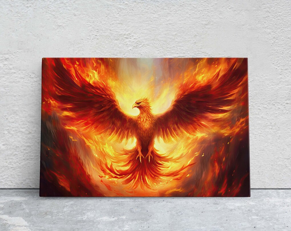 Kna Prints - 1 Pc Poster Phoenix Fire Bird, Flaming Bird, Mythology ...