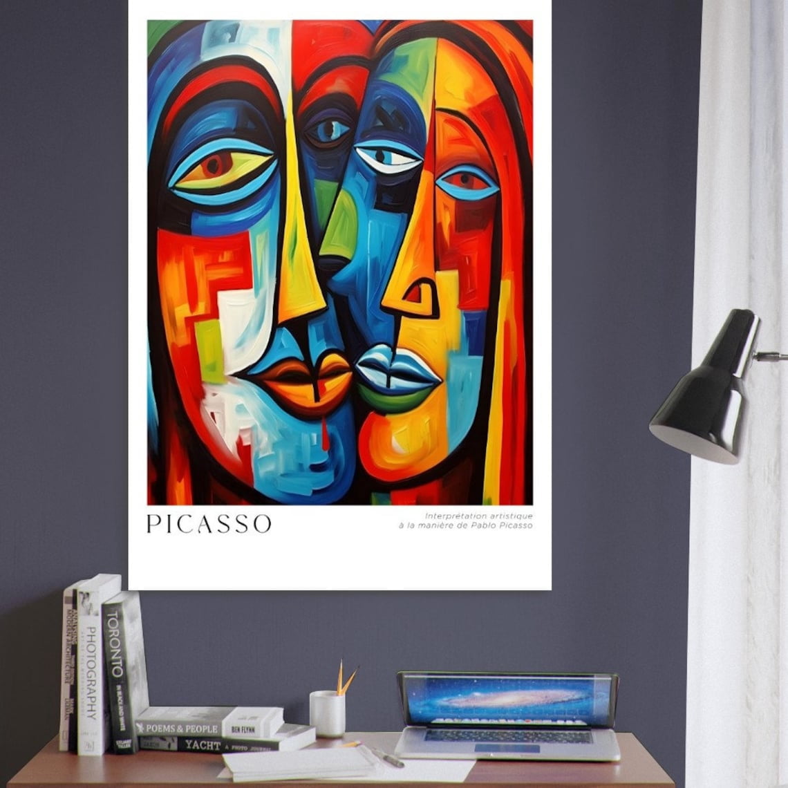 Kna Prints - 1 Pc Poster Picasso Cubism Faces Exhibition Print Abstract ...