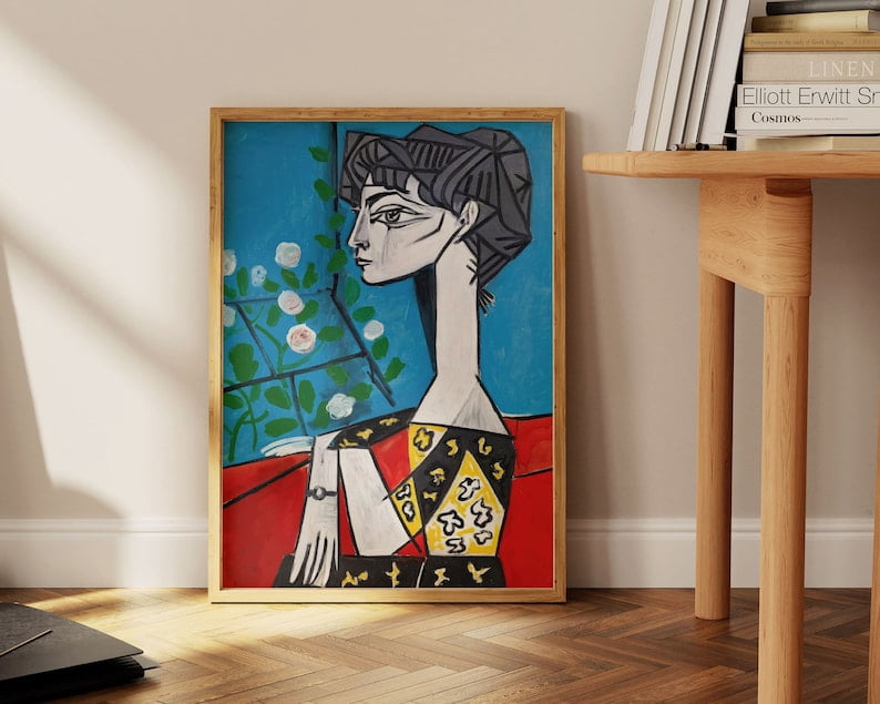 Kna Prints - 1 Pc Poster Picasso Print, Jacqueline With Flowers 1954 ...