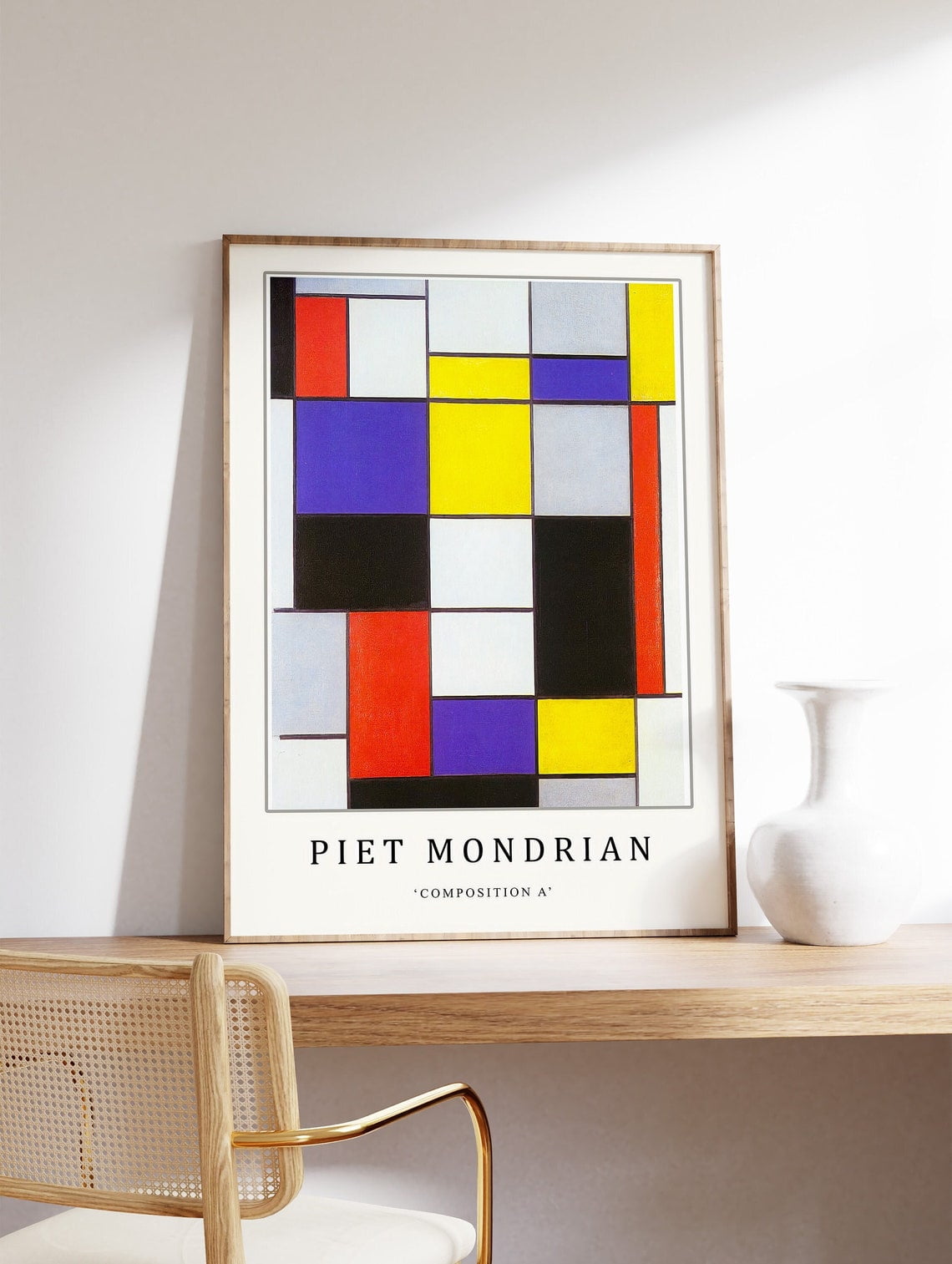 Kna Prints - 1 Pc Poster Piet Mondrian , Composition A, Piet Mondrian Art Print, Bauhaus ...