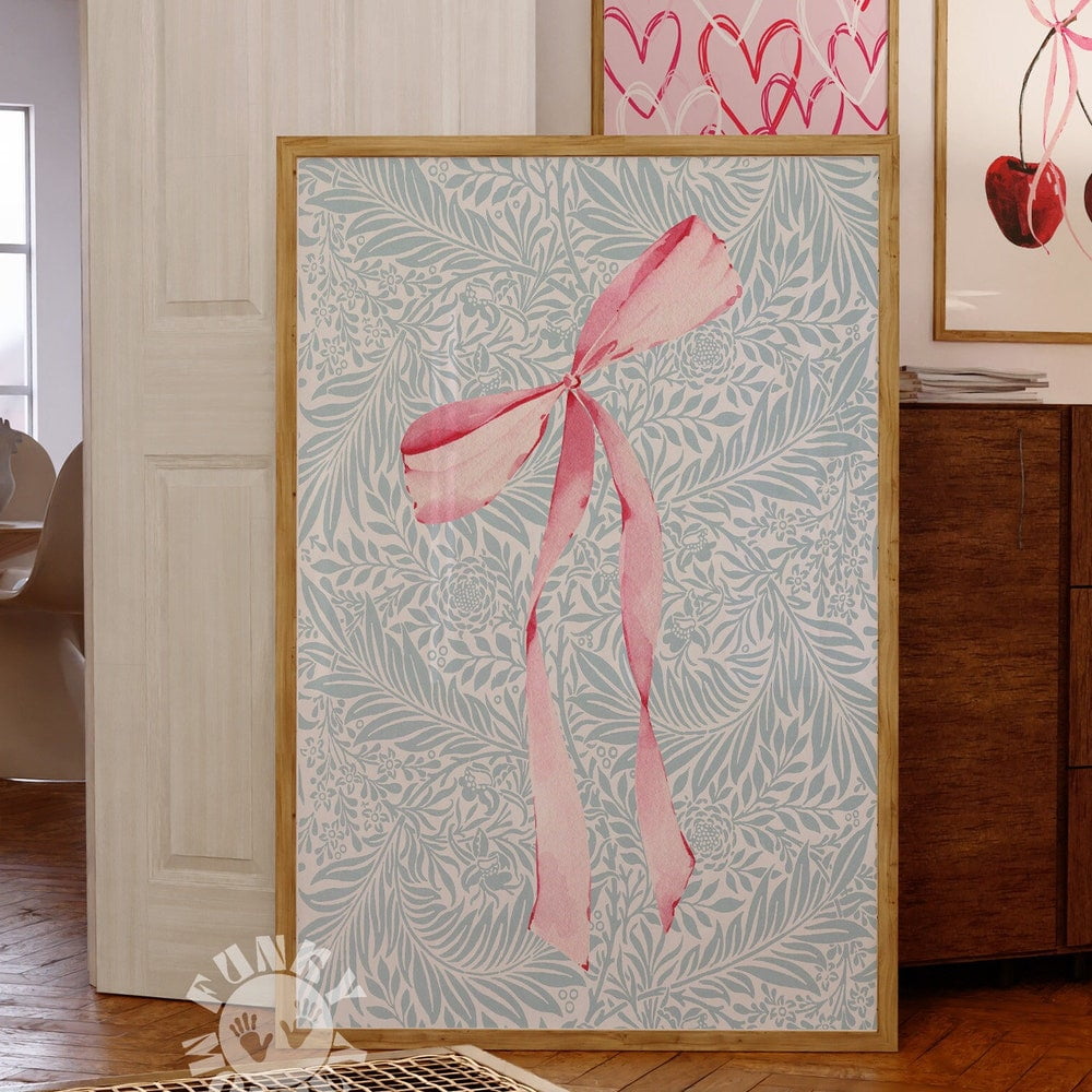 Kna Prints - 1 Pc Poster Pink Bow Print, Coquette Room Decor ...