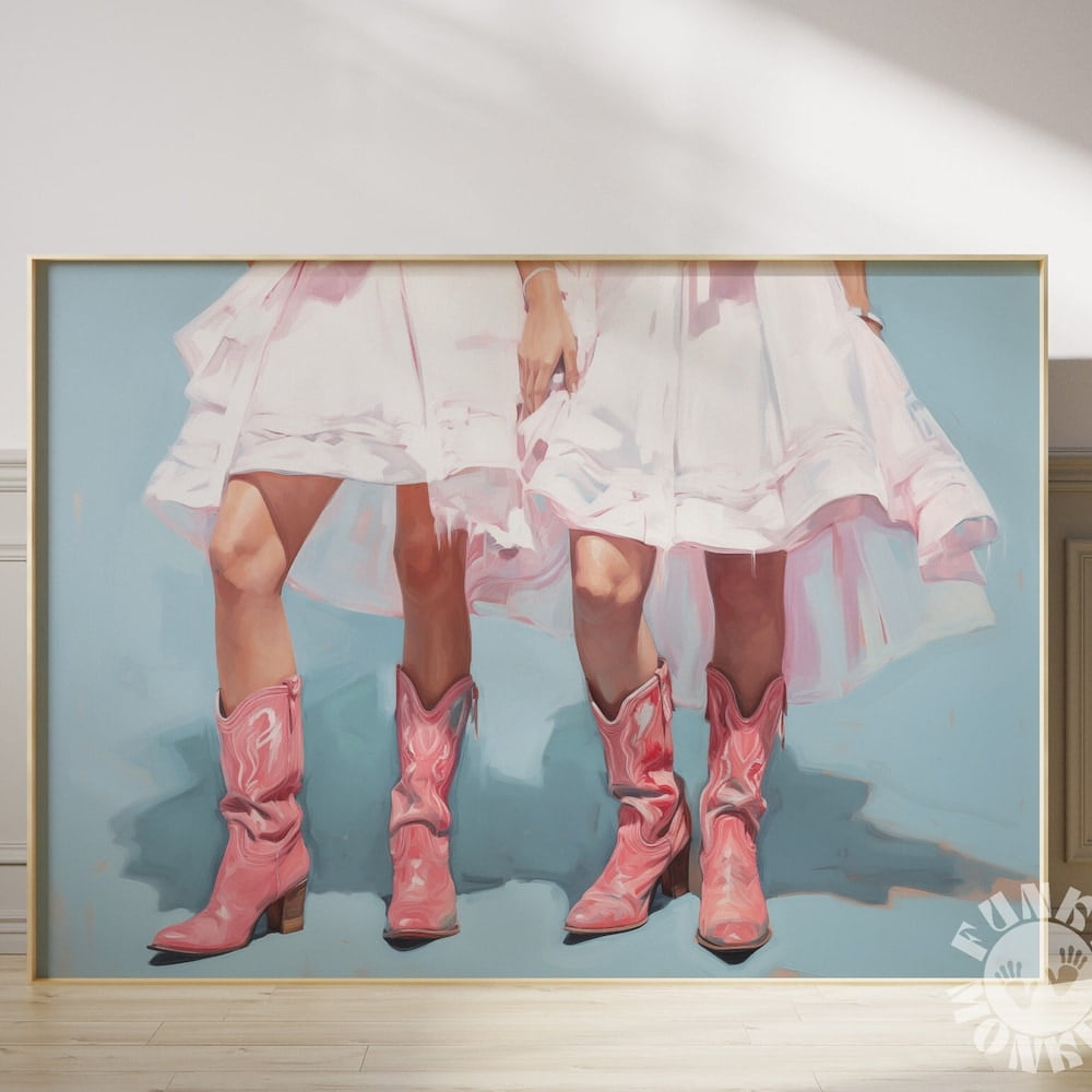 Kna Prints - 1 Pc Poster Pink Coastal Cowgirl Print, Girly Preppy Pink ...